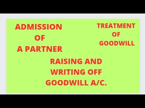 Solution no 39 and 41 | Raising and Writing off Goodwill | Admission ...