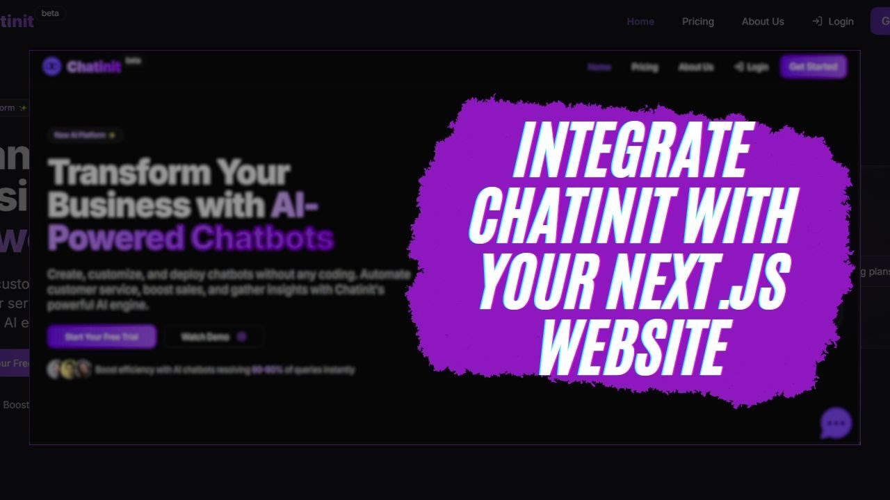 Integrate Chatinit Chatbot into Your Next.js Website in Minutes! - YouTube