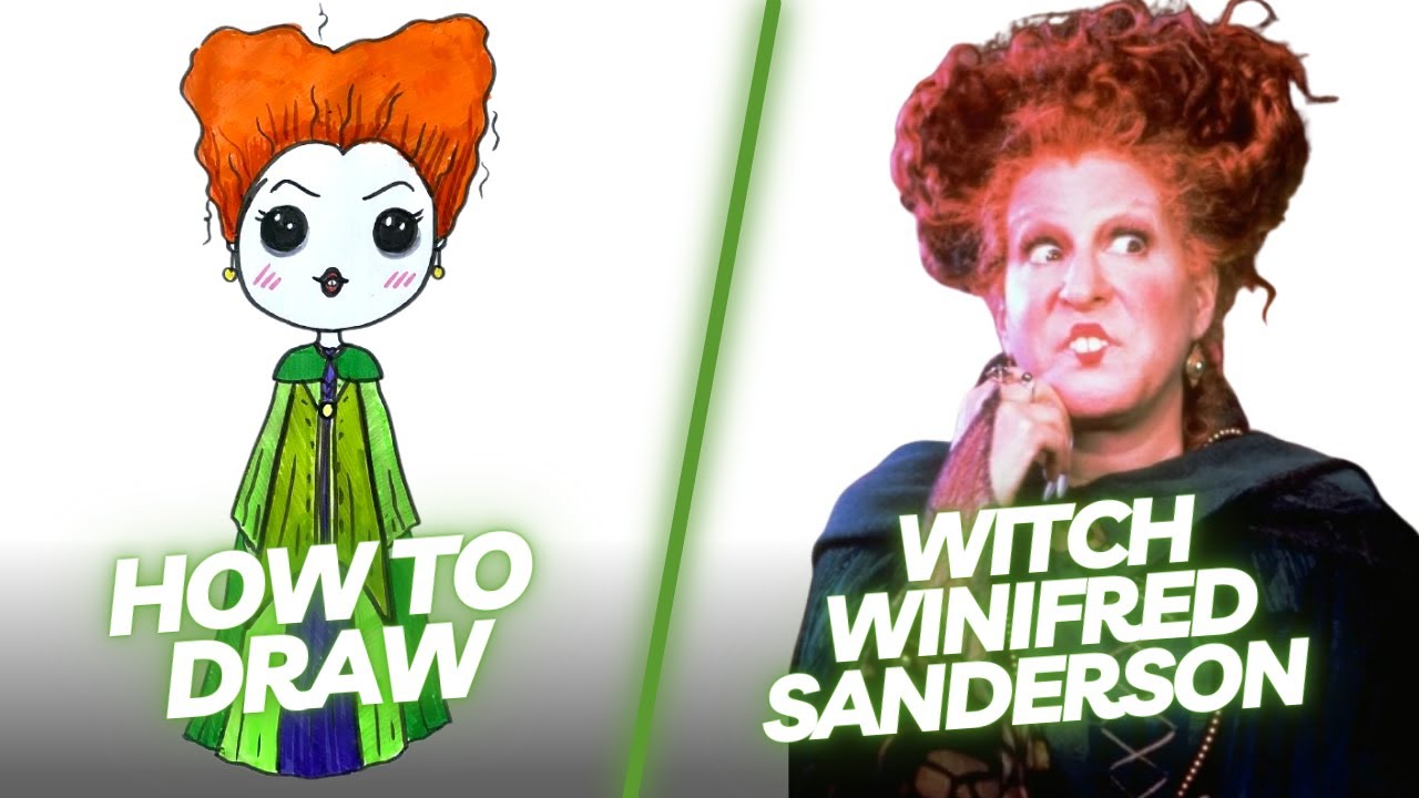 How to Draw Witch Winifred Sanderson /Hocus Pocus - YouTube