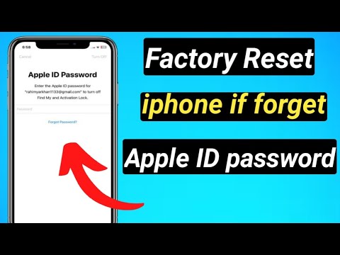 How to Factory Reset iphone if i forget Apple ID Password // erase ...