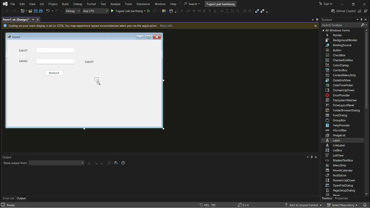 Tugas Form Visual Studio - YouTube