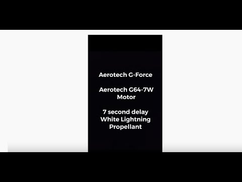 Aerotech G-Force Rocket Launch - AT G6407W Motor - YouTube
