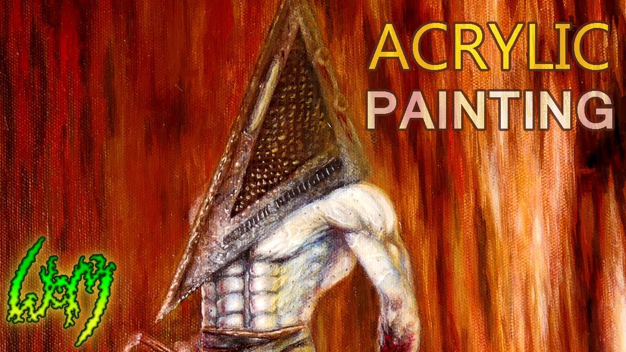 Pyramid Head Acrylic Painting - YouTube