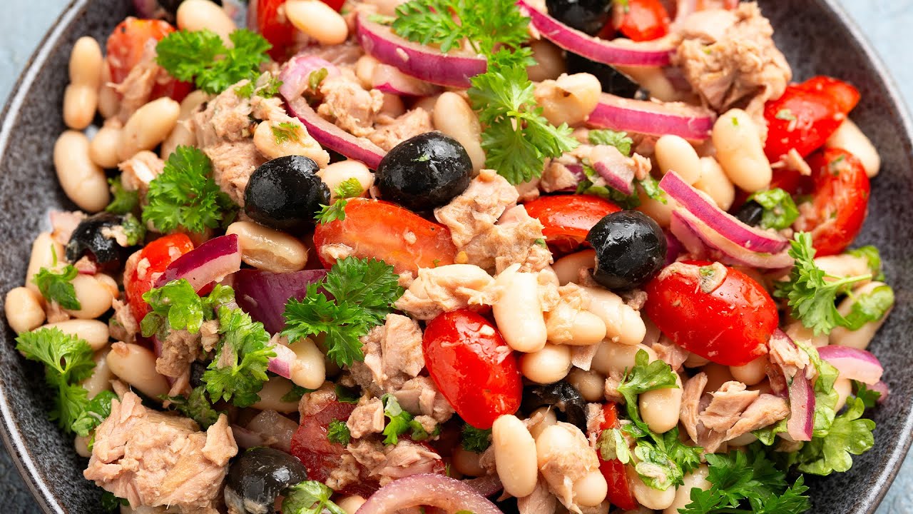 White Bean Tuna Salad Recipe - YouTube
