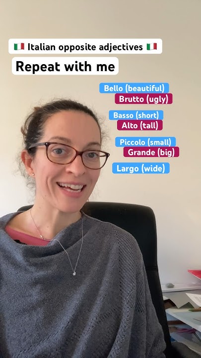 🇮🇹 Learn Italian opposite adjectives #learnitalian #shorts - YouTube