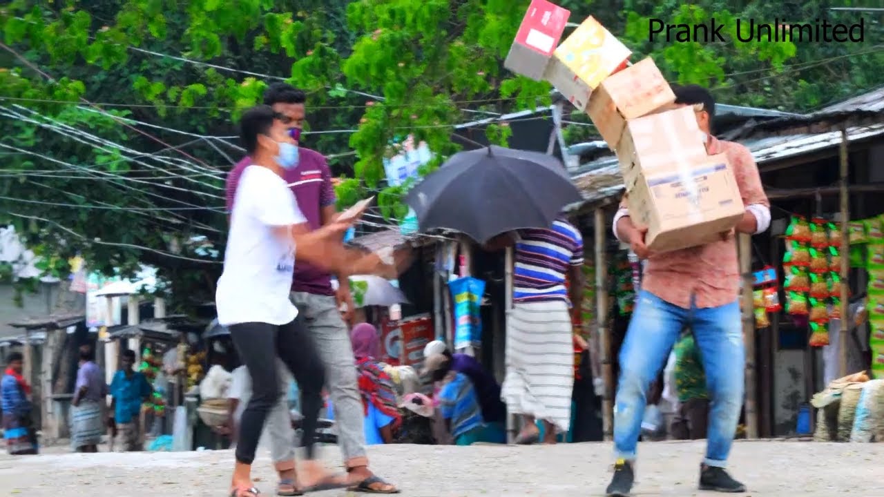 FALLING BOX PRANK IN PUBLIC - PART 02 - YouTube