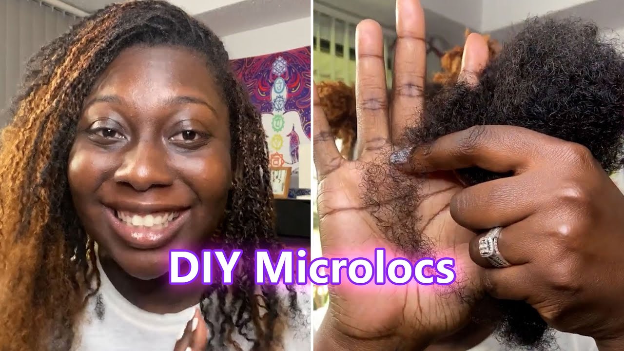 Microloc Extensions Using Afro Kinky Bulk Hair | DIY Microlocs ft ...