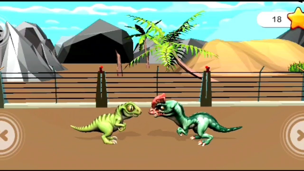 Dinosaur Fighting for food Game - YouTube