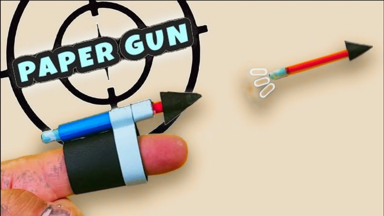 How to make Mini Finger Gun / Easy make paper finger Gun / Hand made ...