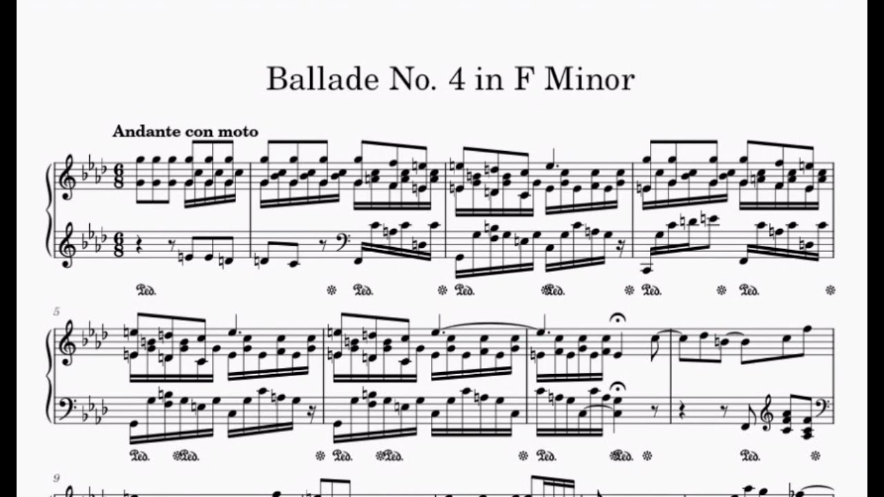 Chopin - Ballade No. 4 in F Minor - YouTube