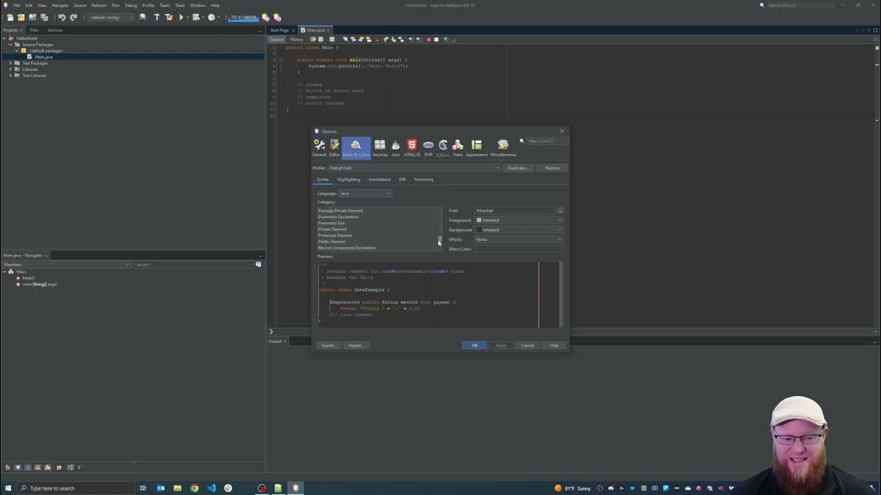 NetBeans Setup: Themes, Templates, Editor, & More - YouTube