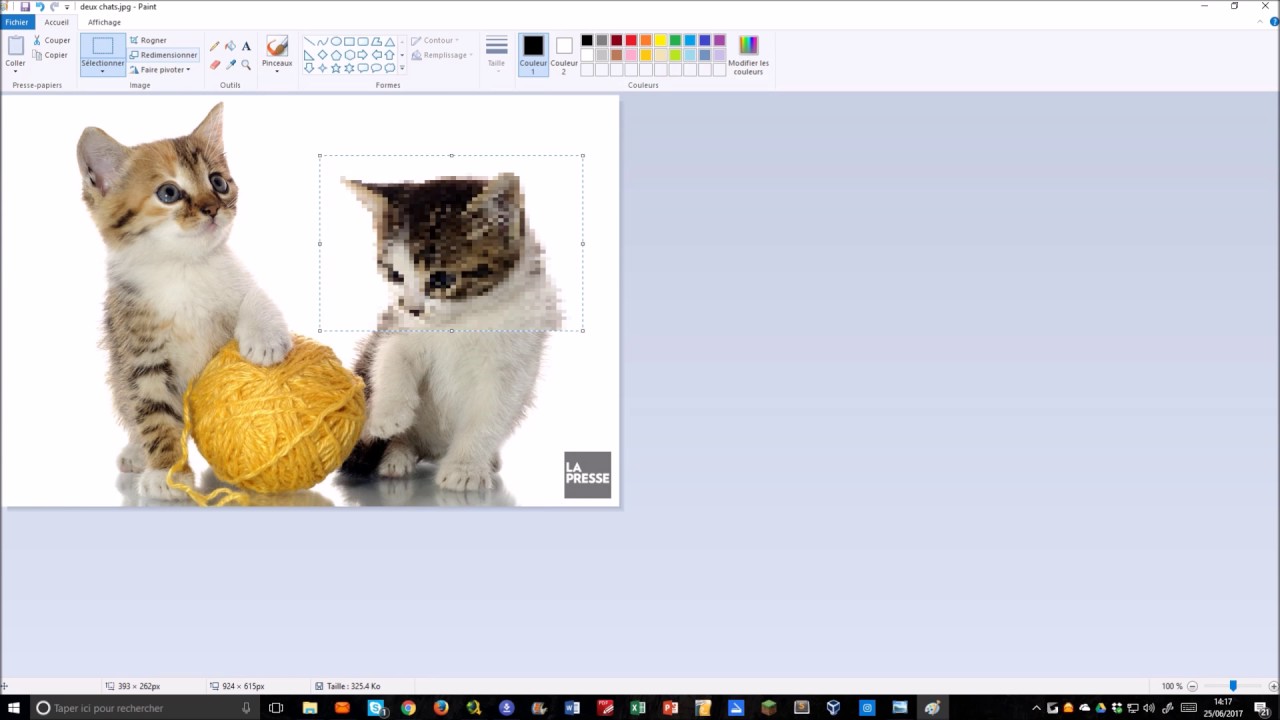 Flouter une image avec Paint - YouTube