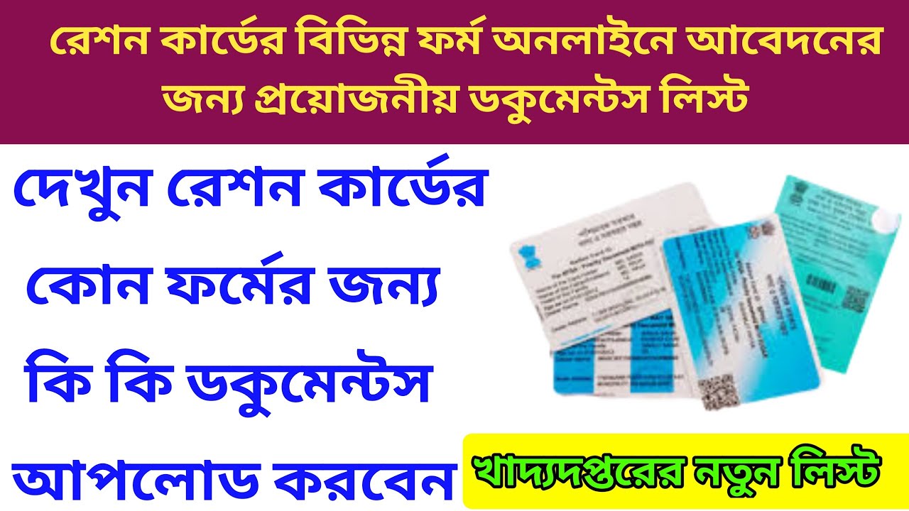 Ration card online application supporting documents list 2024 | ration ...