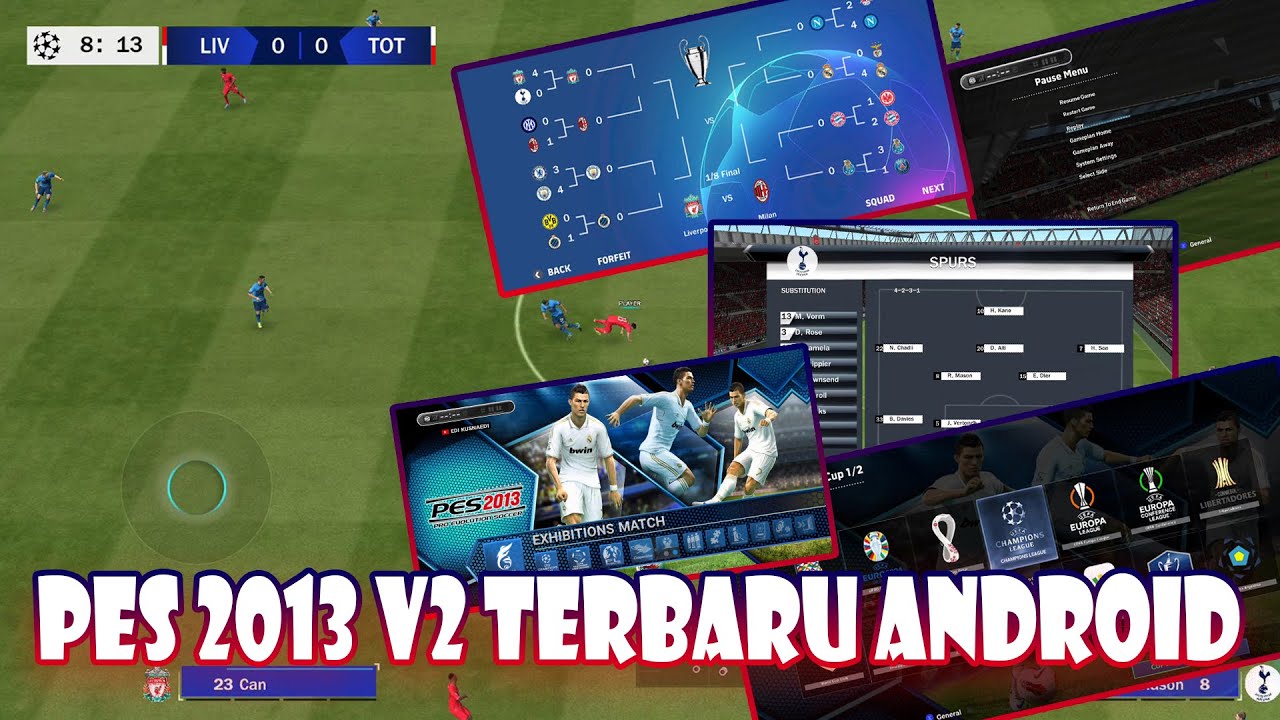 PES 2013 V2 mod FIFA 16 offline android ada liga turnamen - YouTube