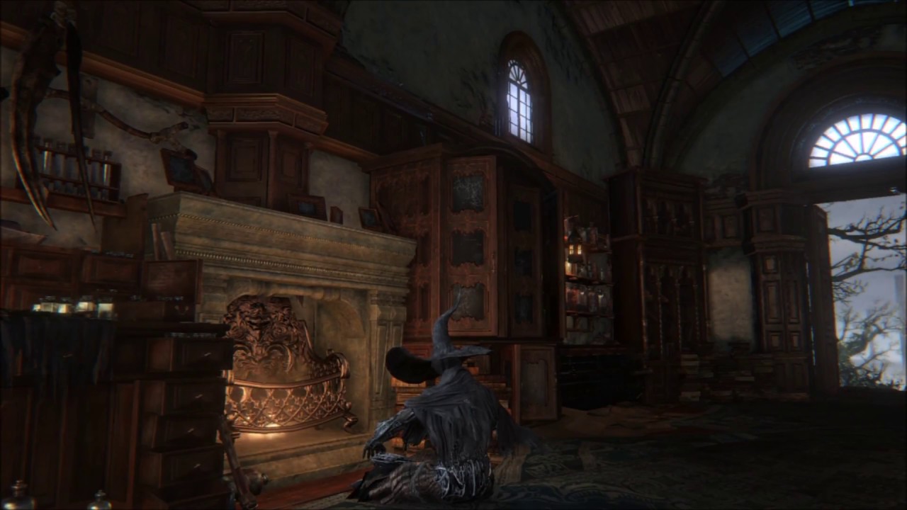 Bloodborne - Hunter's Dream Fireplace Ambiance (fireplace, soft wind ...