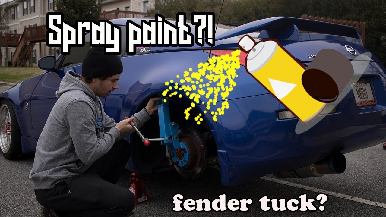 Painting My Cracked Rolled Fenders On My 350Z?! - YouTube
