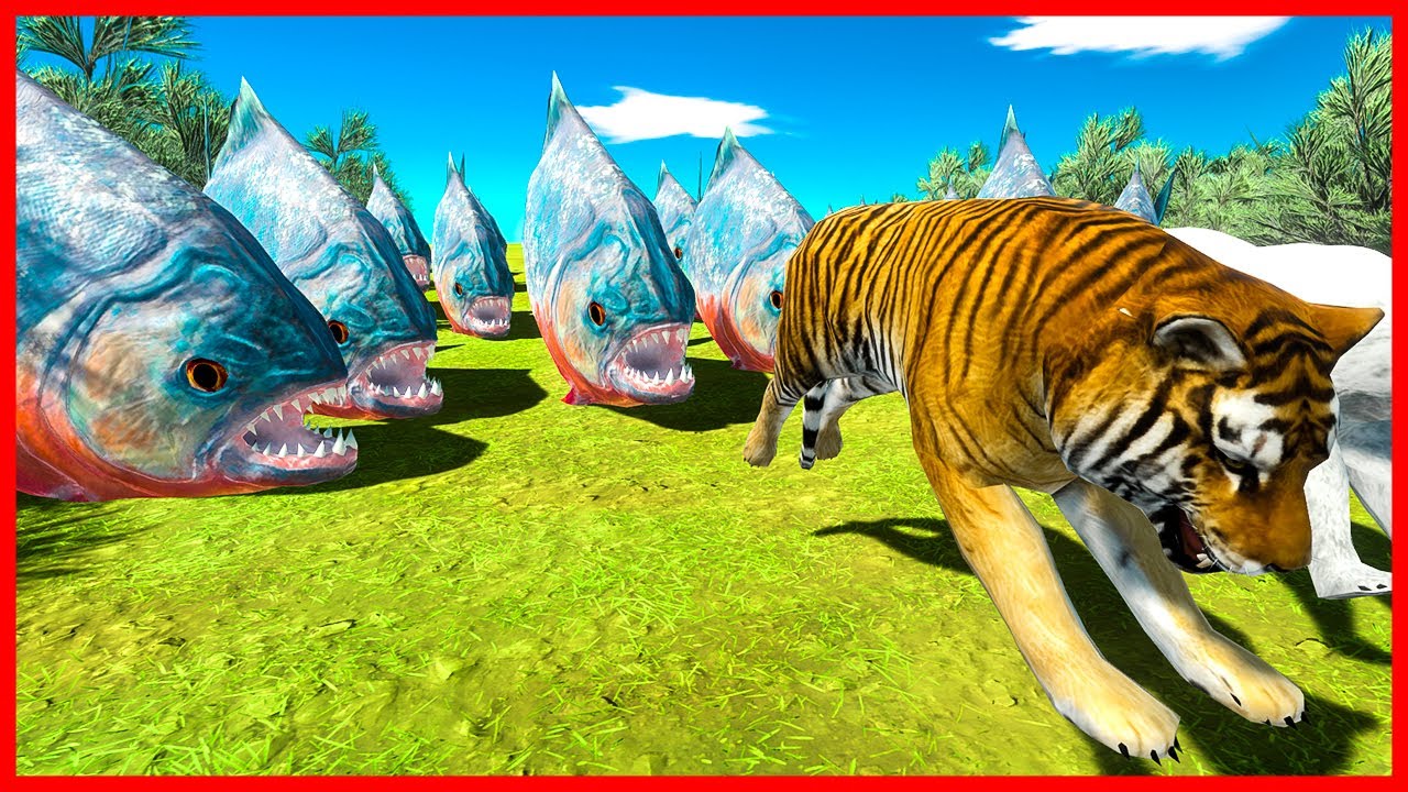 WHO can ESCAPE FROM PIRANHA AMBUSH | ARBS - Animal Revolt Battle ...
