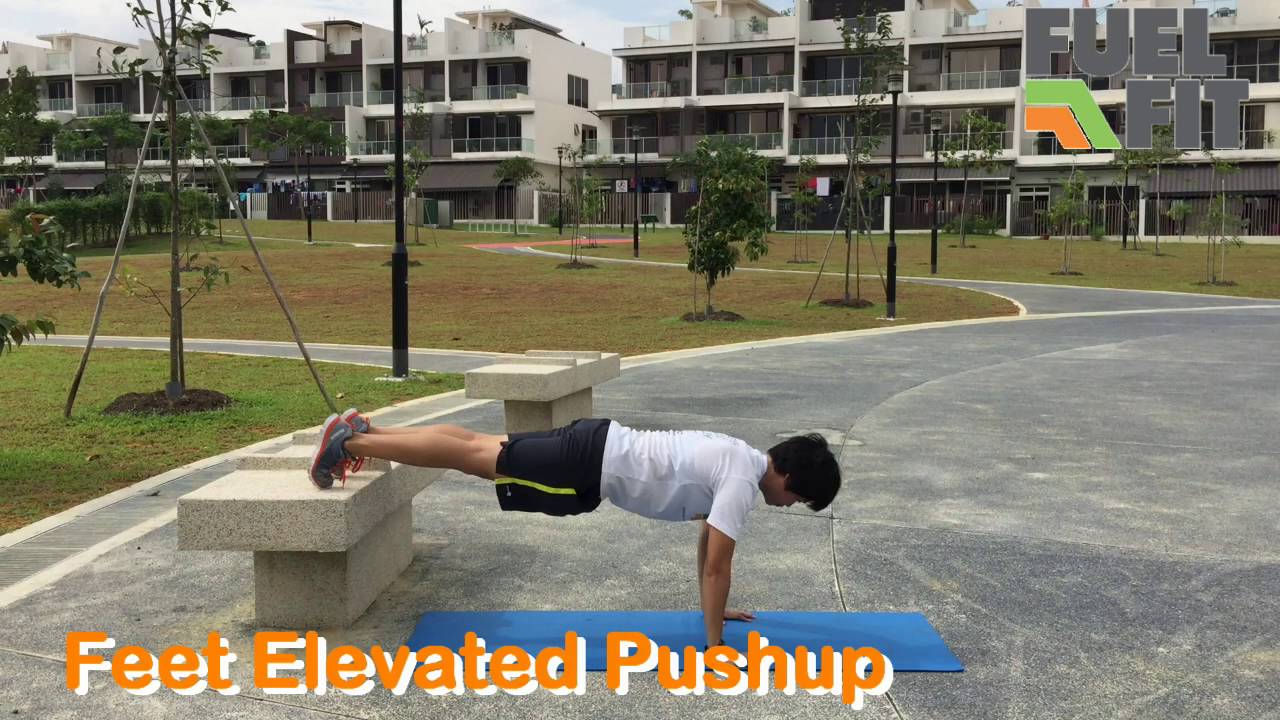 Push - Bodyweight: Feet Elevated Pushup - YouTube