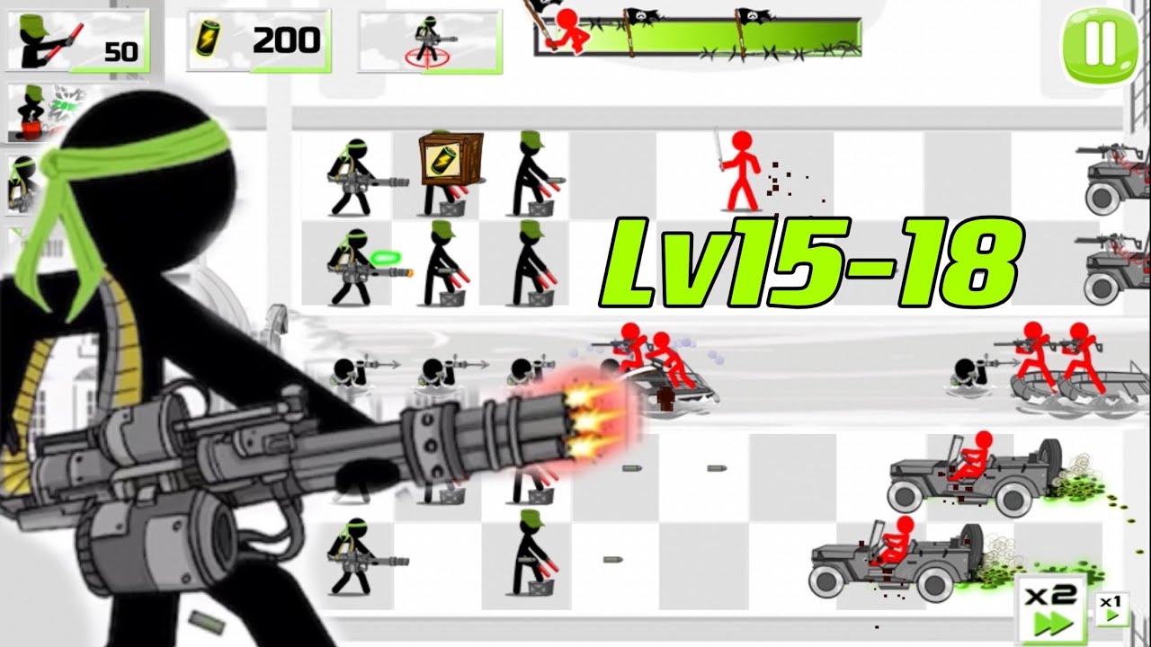 Stickman Army The Defenders - Levels 15 - 18 - Gameplay Walkthrough P3 ...