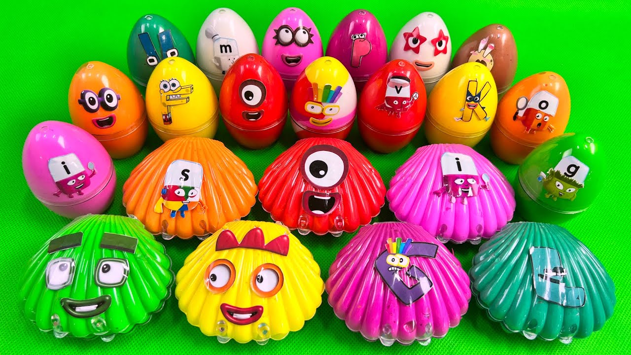 Numberblocks - Looking All CLAY with Dinosaur Eggs, Seashell Coloring ...