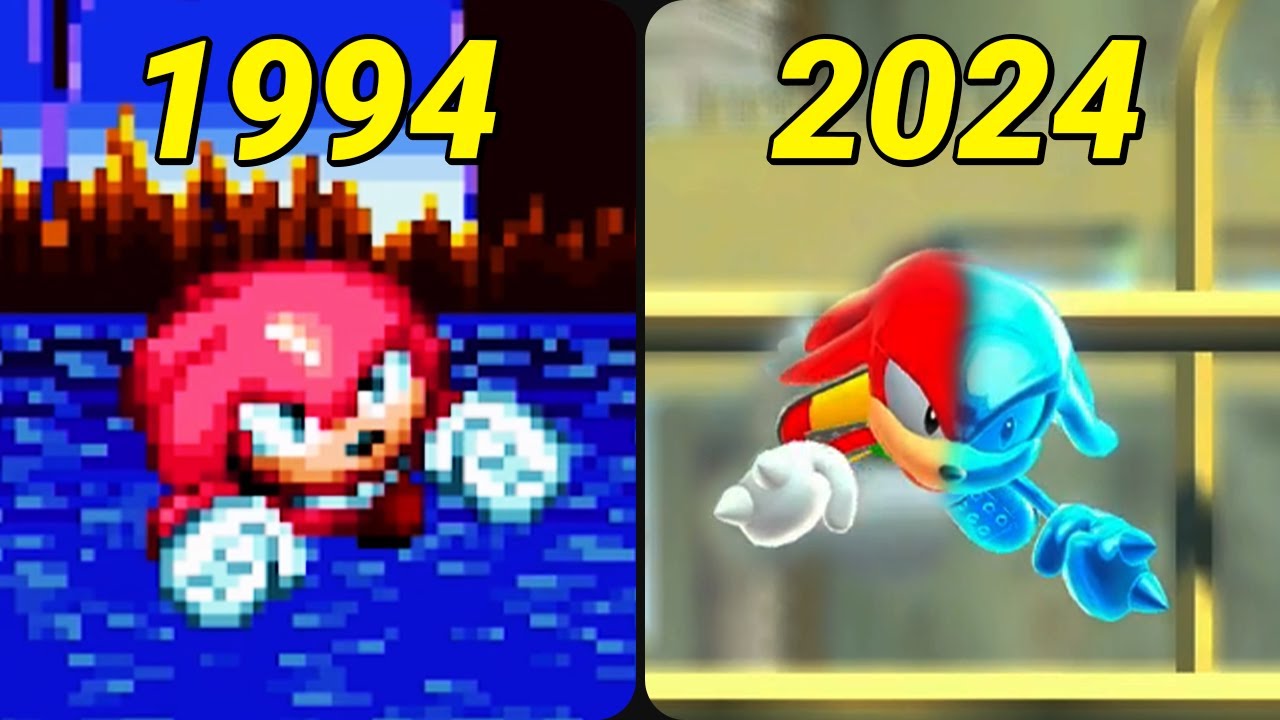 The evolution of KNUCKLES gliding through the air - YouTube