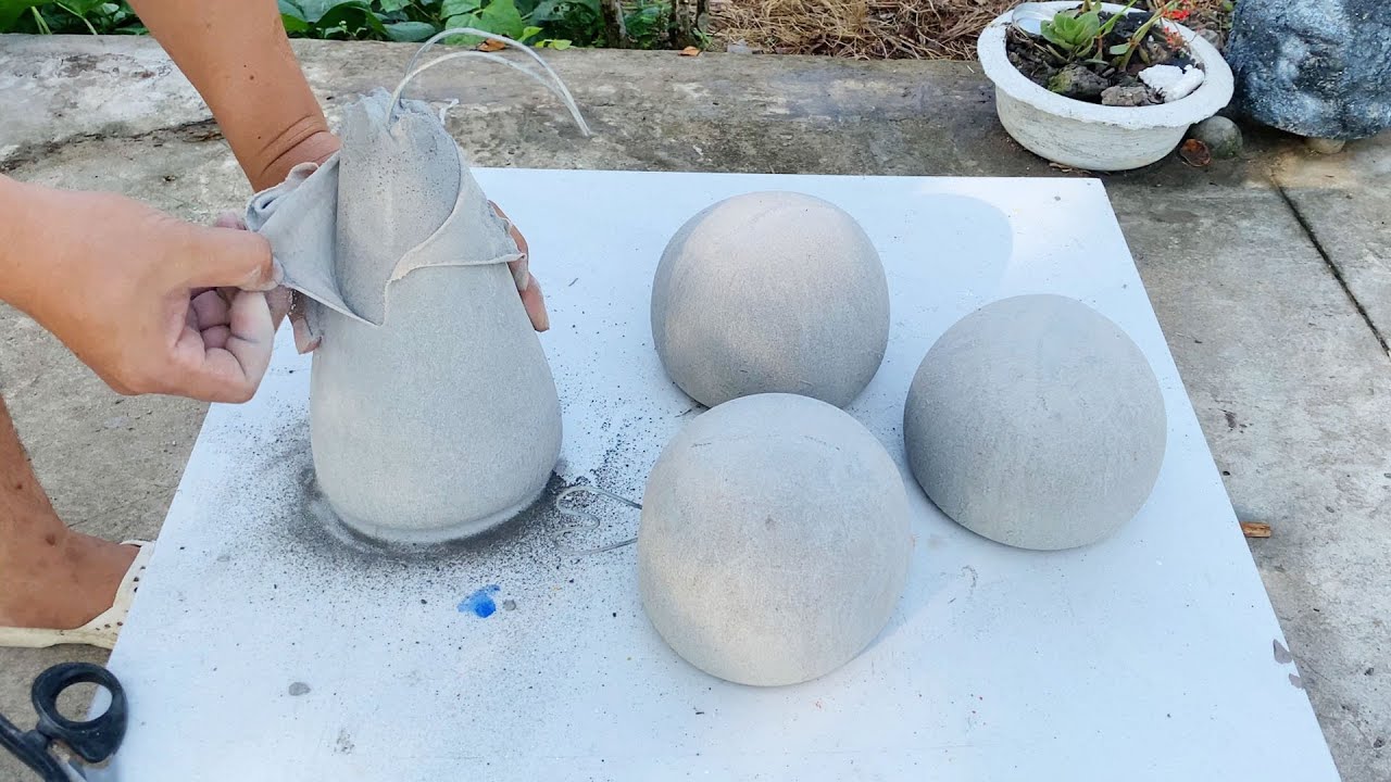 DIY (4 tips) ️ Cement craft ideas ️ cloth and cement // Super cute ...