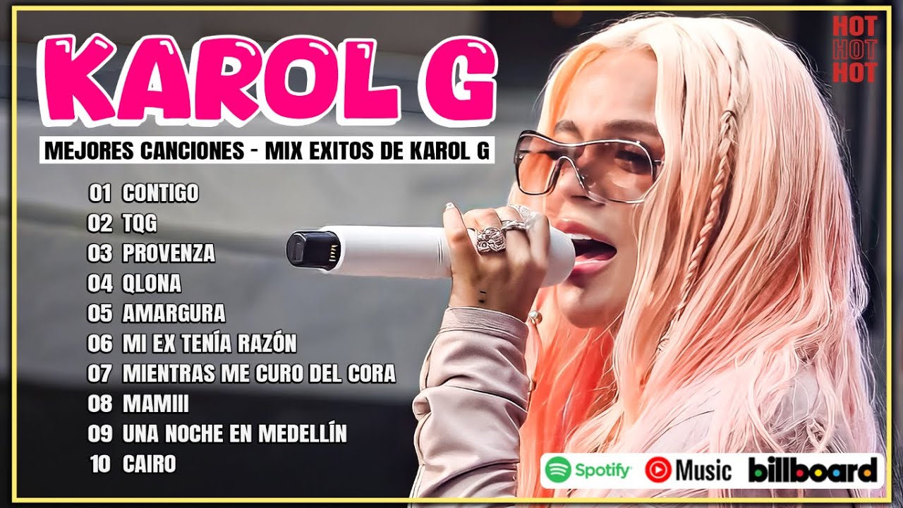 Karol G Mix 2024 - Grandes Exitos De Karol G - Canciones de Karol G ...