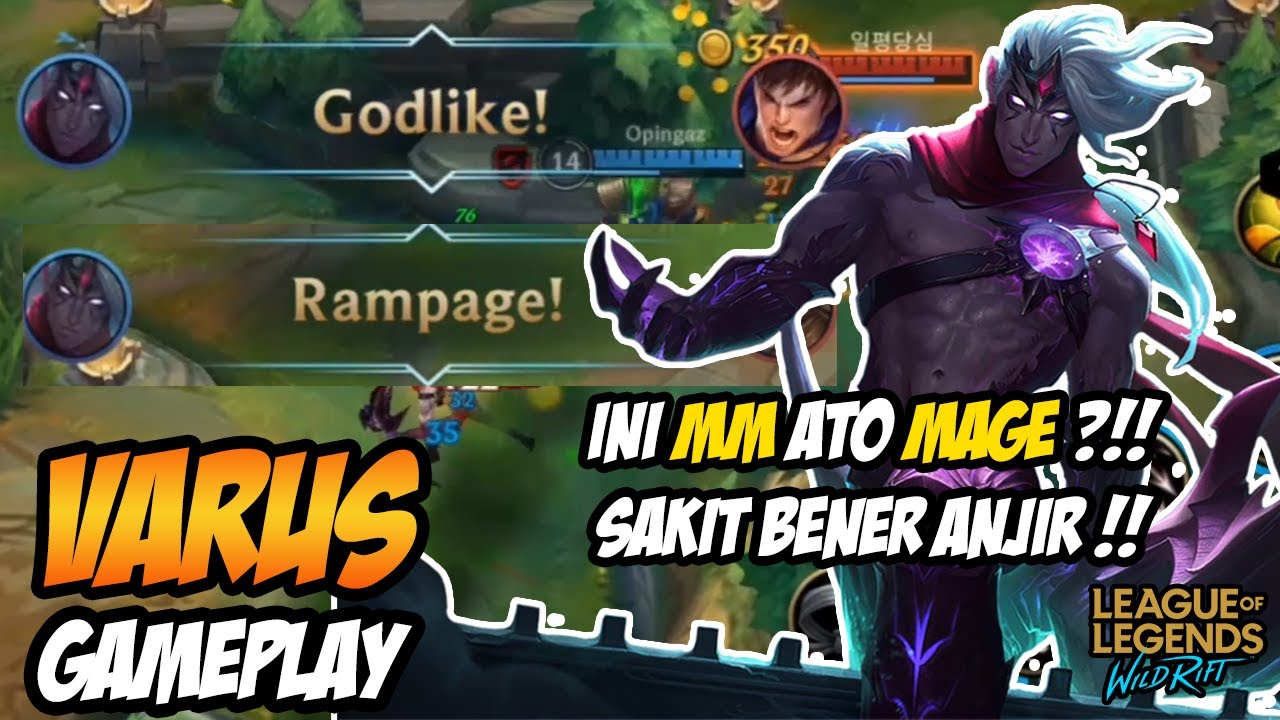 Varus Gameplay - League of Legends Wild Rift Mobile CBT Indonesia - YouTube