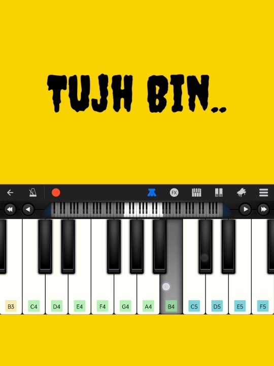 Tujh bin.. ringtone music || piano note || easy play 🎧🎶 #pianokeyboard ...