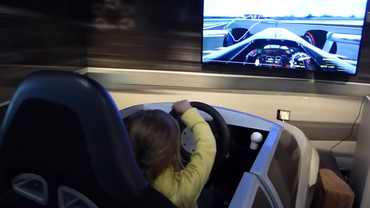 Aimee Drives an F1 Simulator at Mercedes-Benz World (All) - YouTube