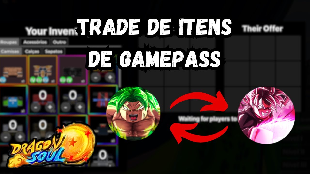 ATUALIZAÇÃO, TRADE DE ITENS DE GAMEPASS - ROBLOX DRAGON SOUL - YouTube