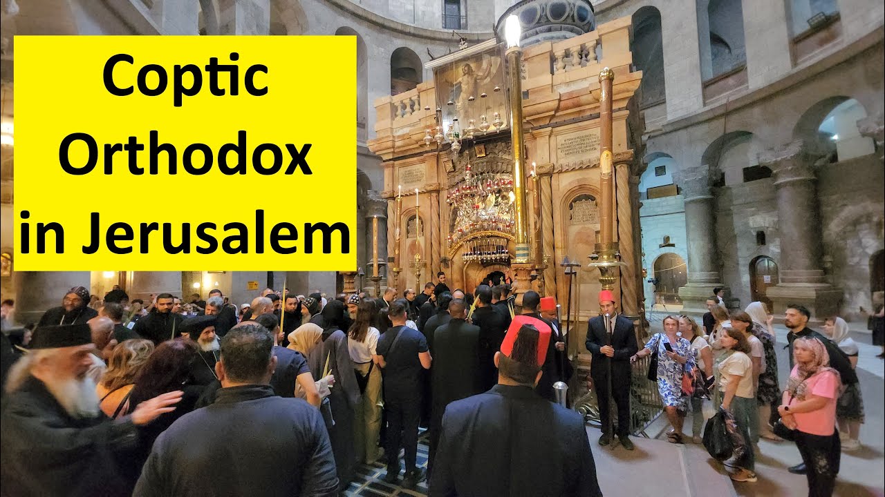 During Holy Week, the Coptic Orthodox procession enters the Church of ...