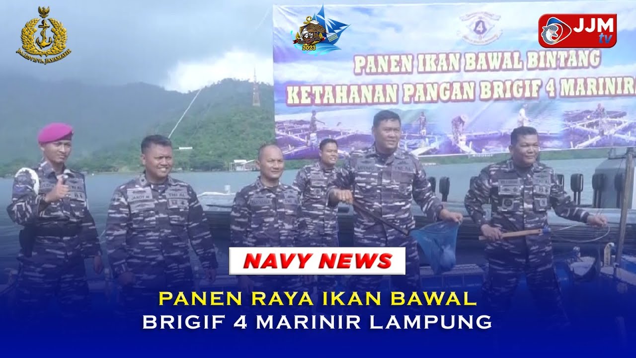 Navy News - PANEN RAYA IKAN BAWAL BRIGIF 4 MARINIR LAMPUNG - YouTube