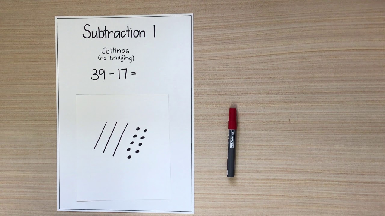 Subtraction 1 - Jottings - YouTube