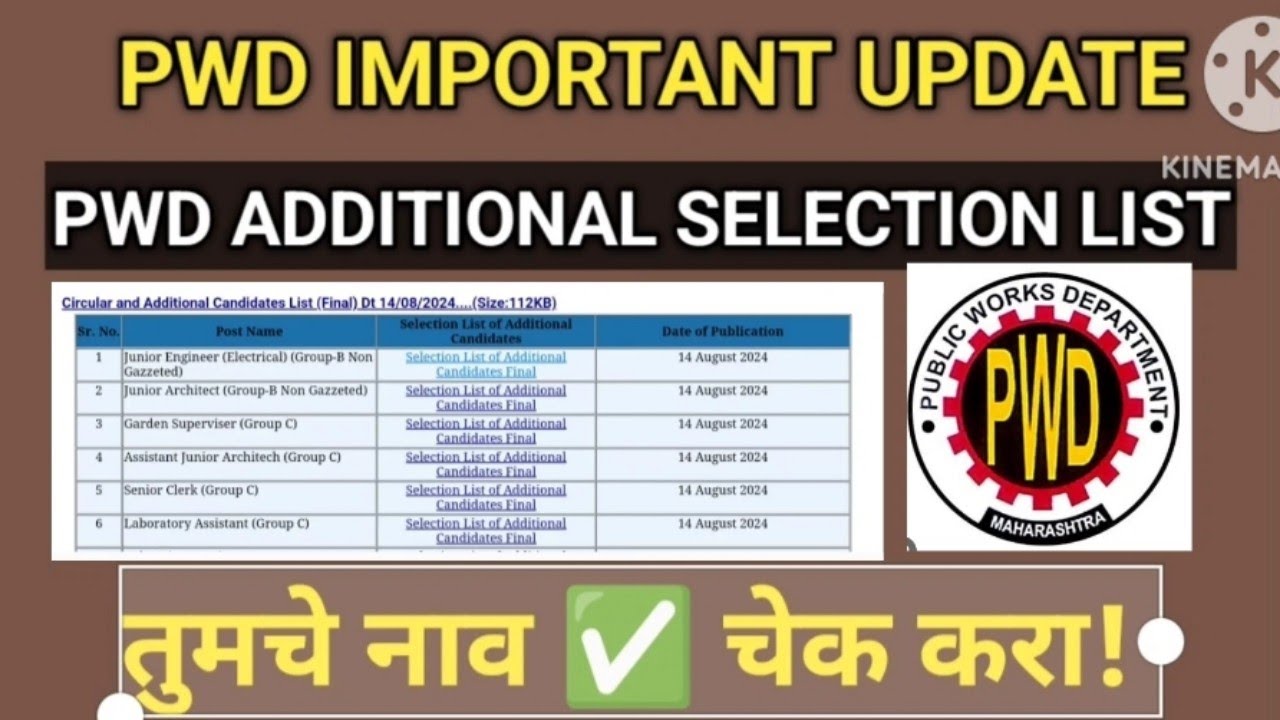 PWD ADDITIONAL SELLECTION LIST PUBLISHED | PWD WAITING LIST | #pwd # ...