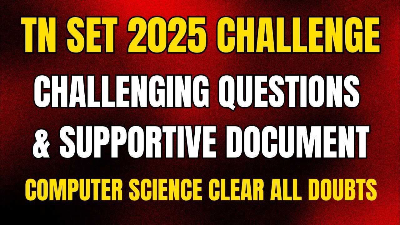 TN SET Challenging Questions of Computer Science with Supportive Documents | TN SET Computer ...