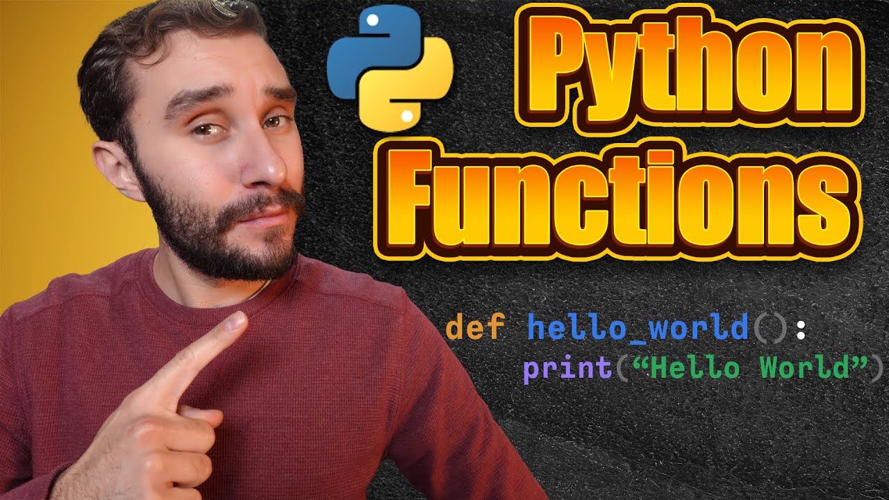 Python Functions A Tutorial For Beginners Youtube