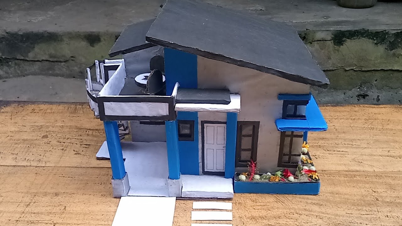 How to make a DIY cardboard house with a spiral staircase at home easy ...