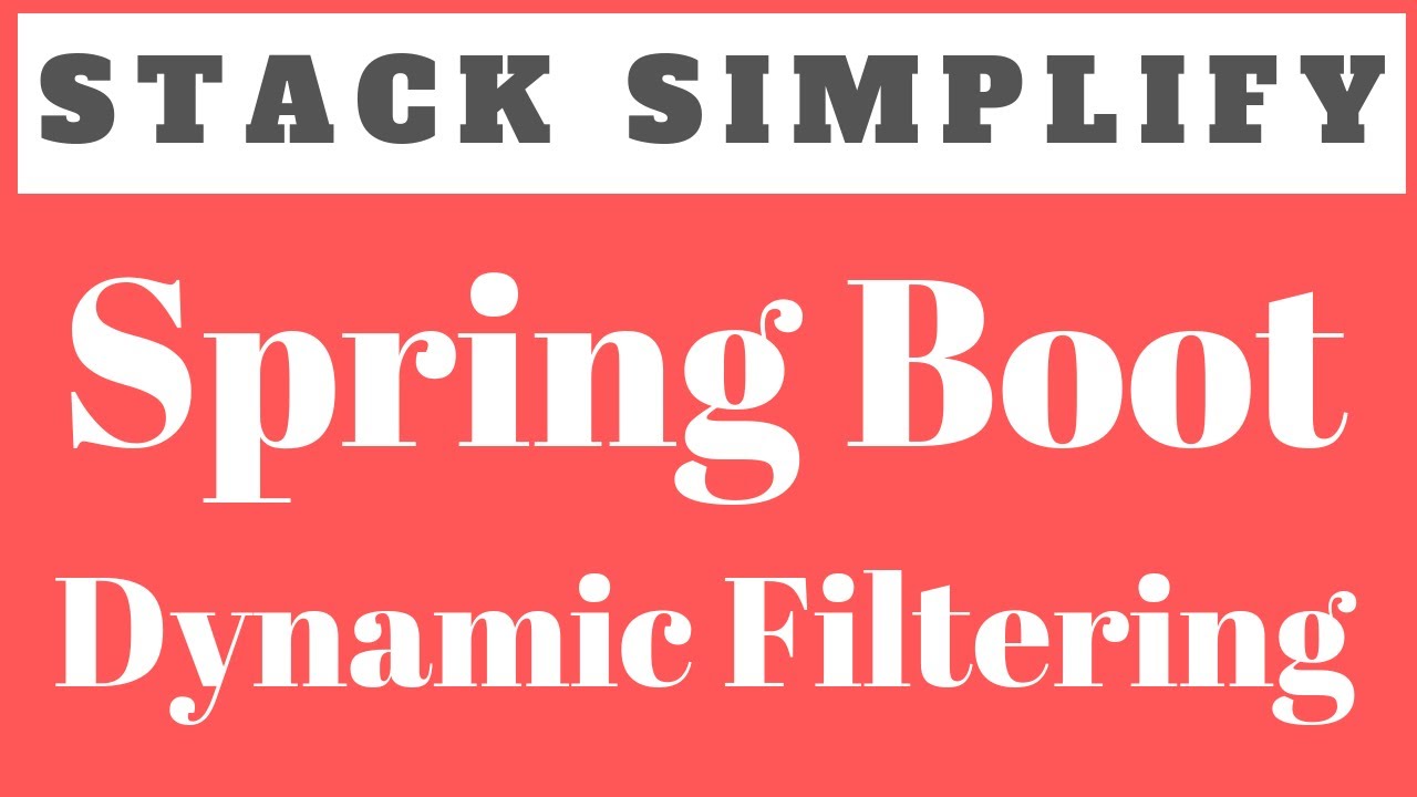 Spring Boot Implement Dynamic Filtering Using Mappingjacksonvalue Youtube 4771