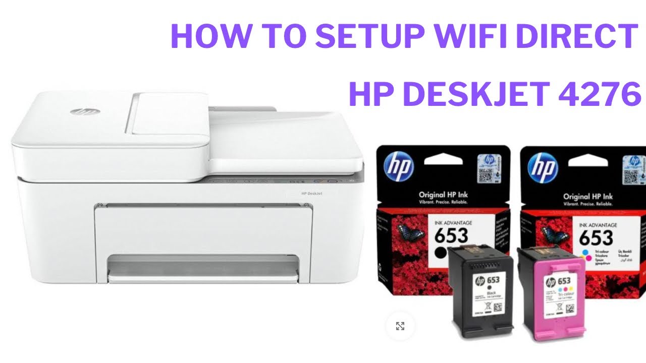 How to setup WiFi direct Hp Deskjet 4276 - YouTube