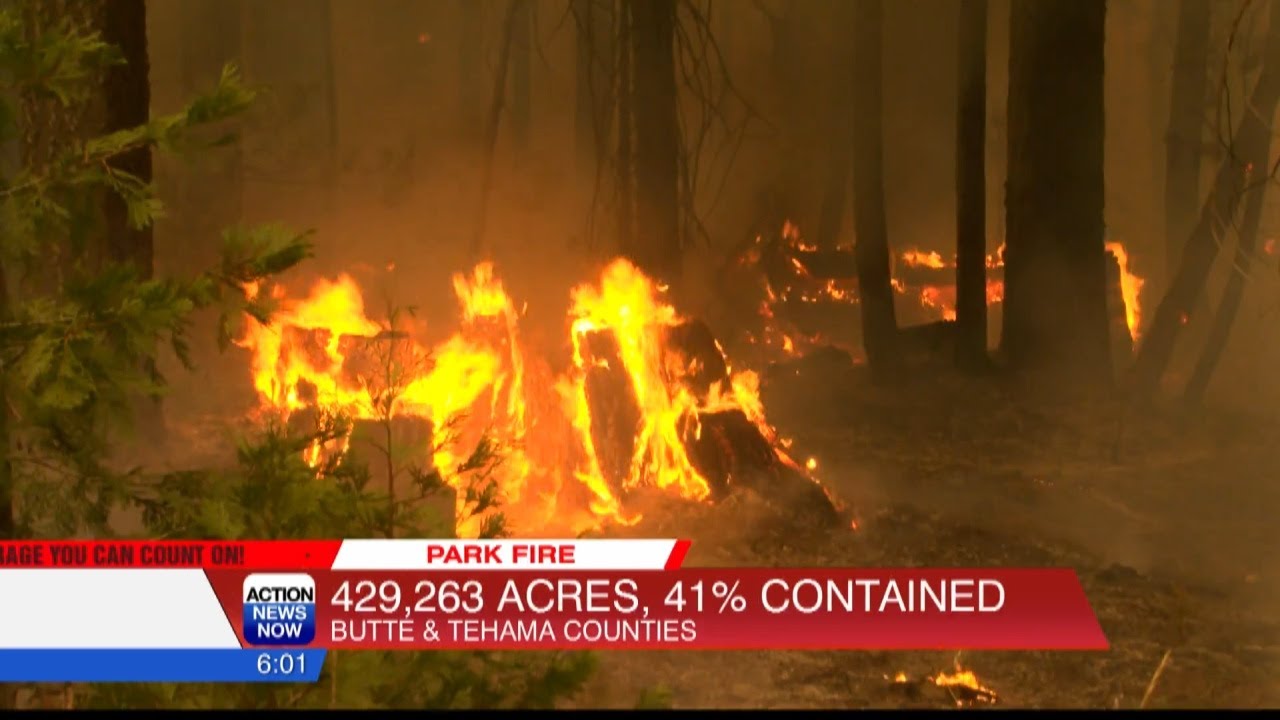Park Fire: 429,263 acres, 45% contained - YouTube