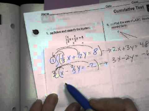 Alg 2 practice test 15a 1 - YouTube