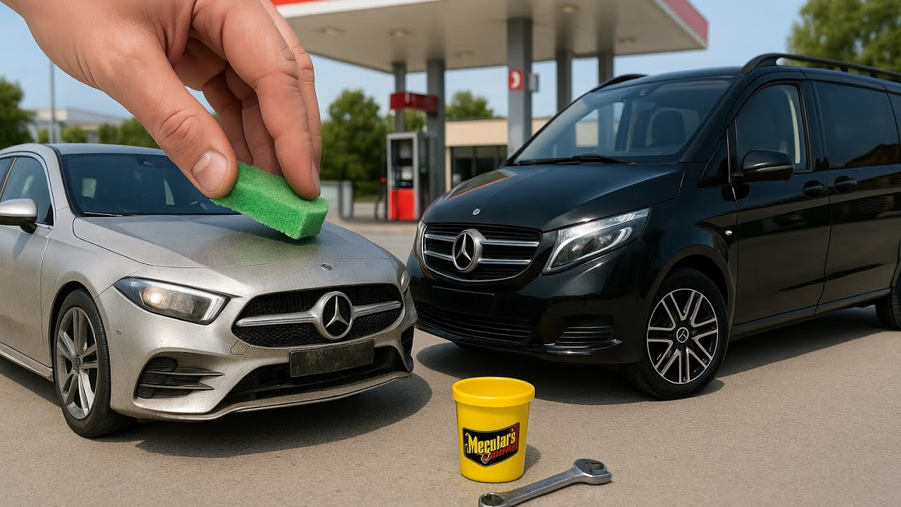 A Super Luxury Minibus and a Sedan Car Pose | Mercedes-Benz Best ...