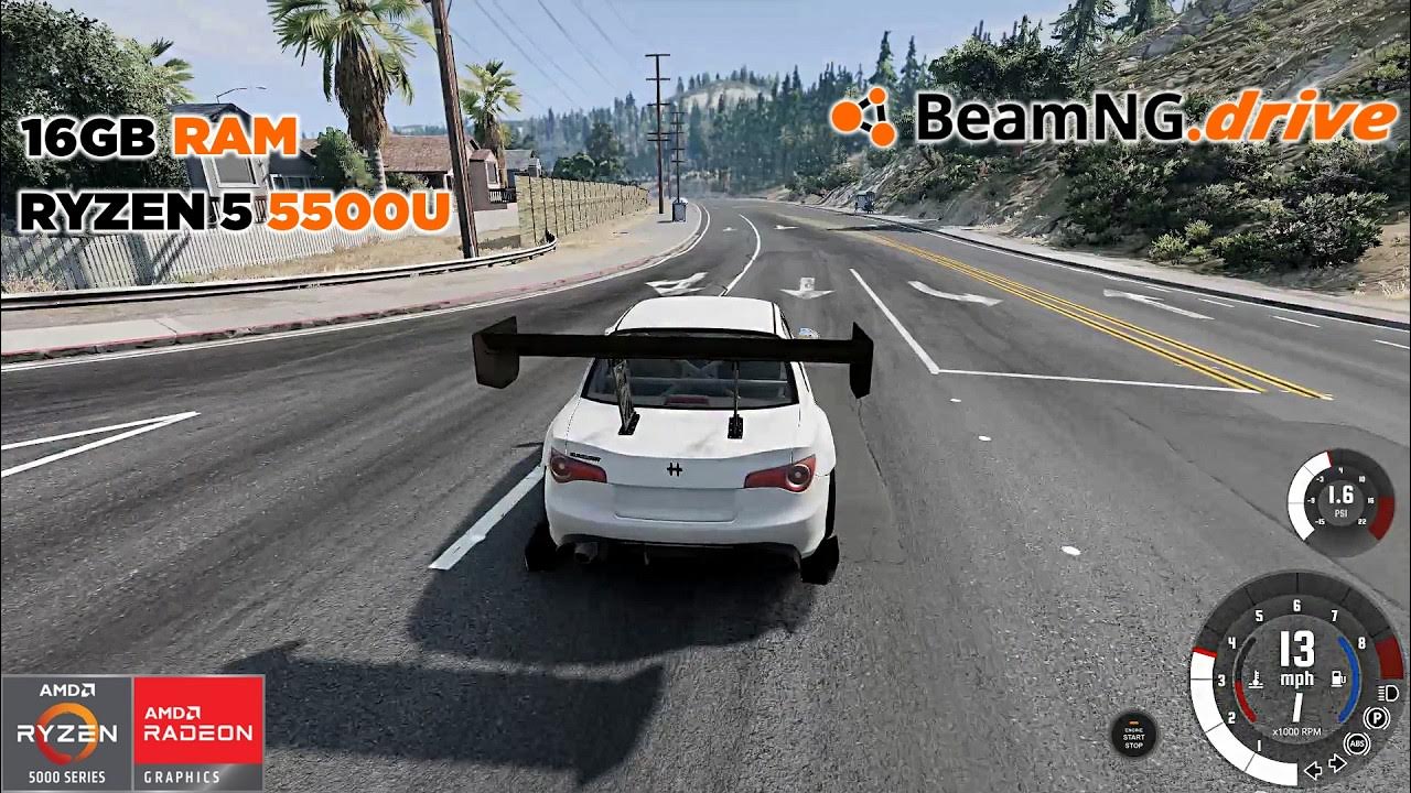 BEAMNG DRIVE - RYZEN 5 5500U - 16GB RAM - VEGA 7 - BENCHMARK - YouTube