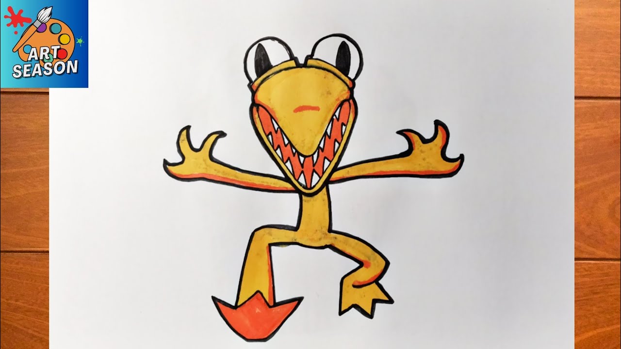 How to Draw Orange from Rainbow Friends - YouTube