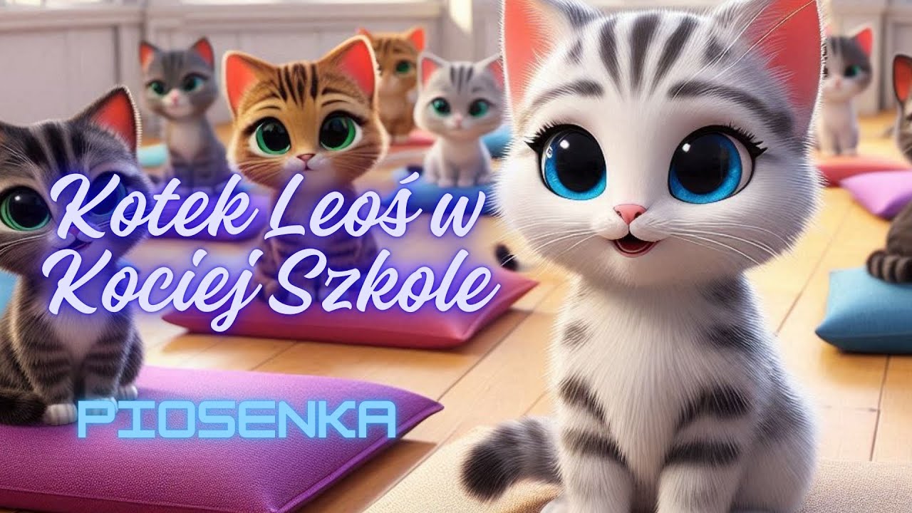 Piosenka o Kociej Szkole i Leosiu! 🐾 | Bajkowa rymowanka dla dzieci ...