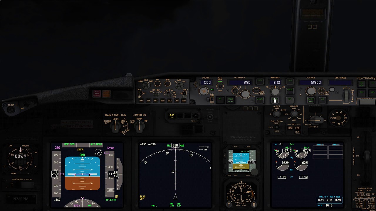 CWS in the simulated 737 from PMDG (revisited) - YouTube