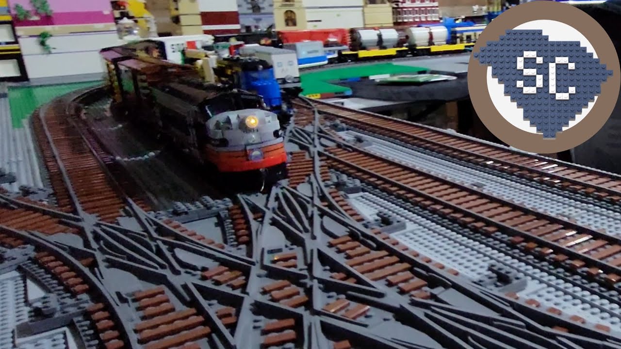 Huge LEGO Train Track Layout.. ft. City, Space, and Zoo Animals - YouTube