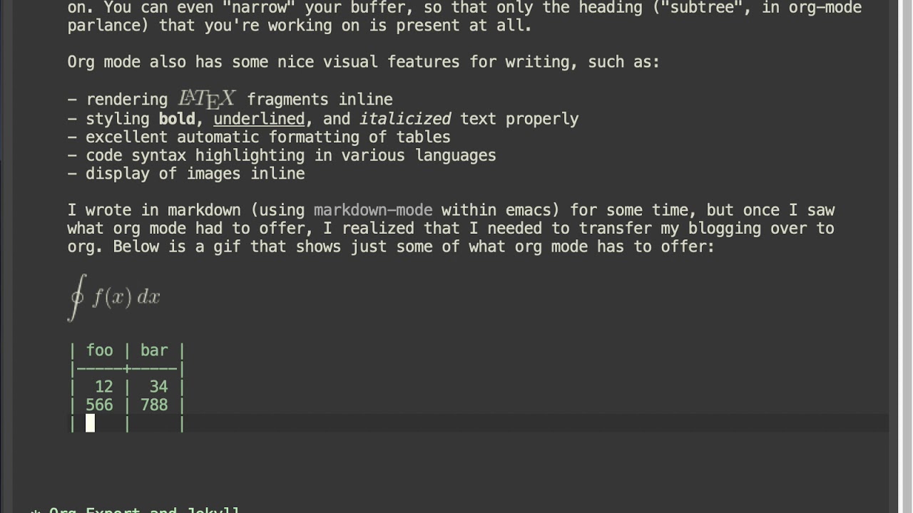 Org Mode Demo - YouTube