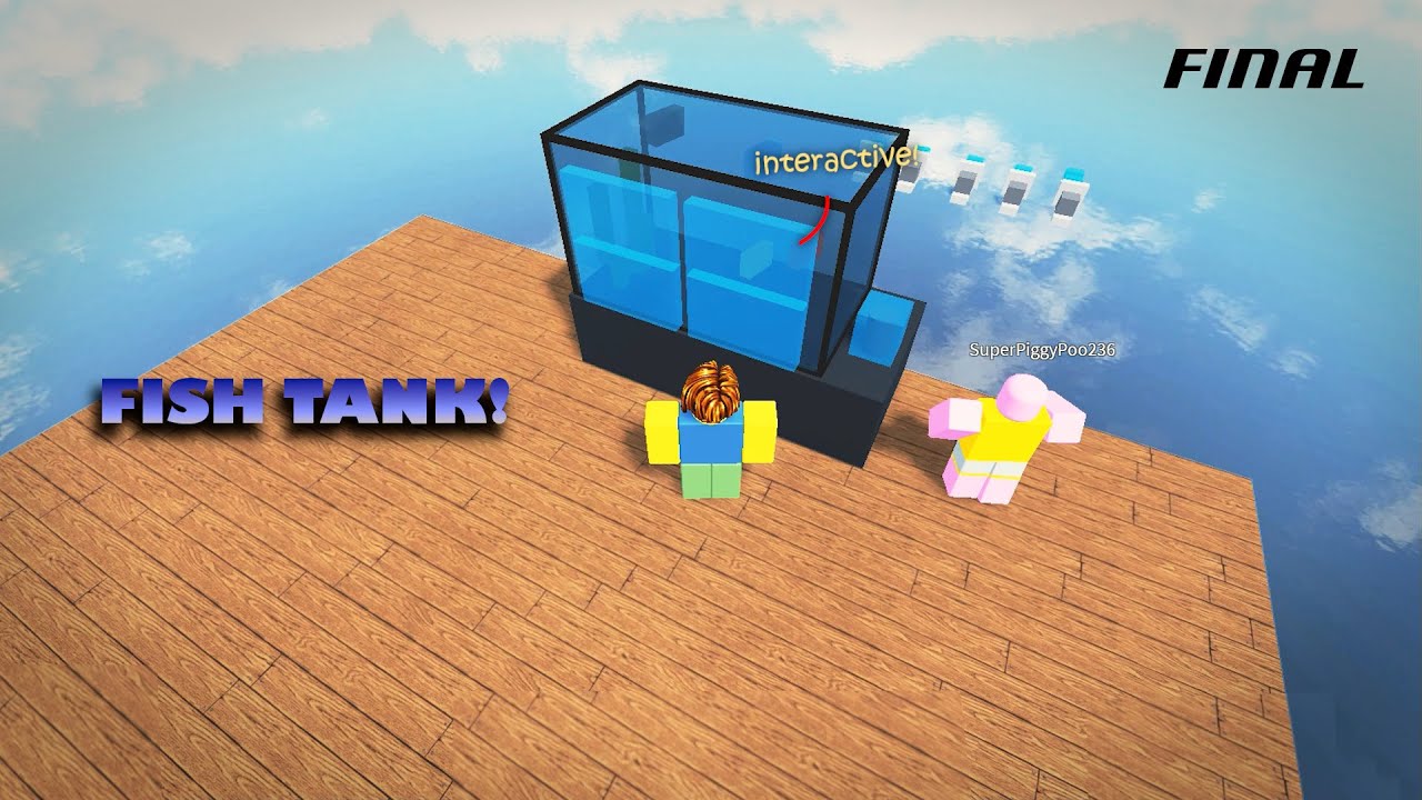 How to make a COOL Interactive Fish Tank in Obby Creator! | Part 2 of 2 ...